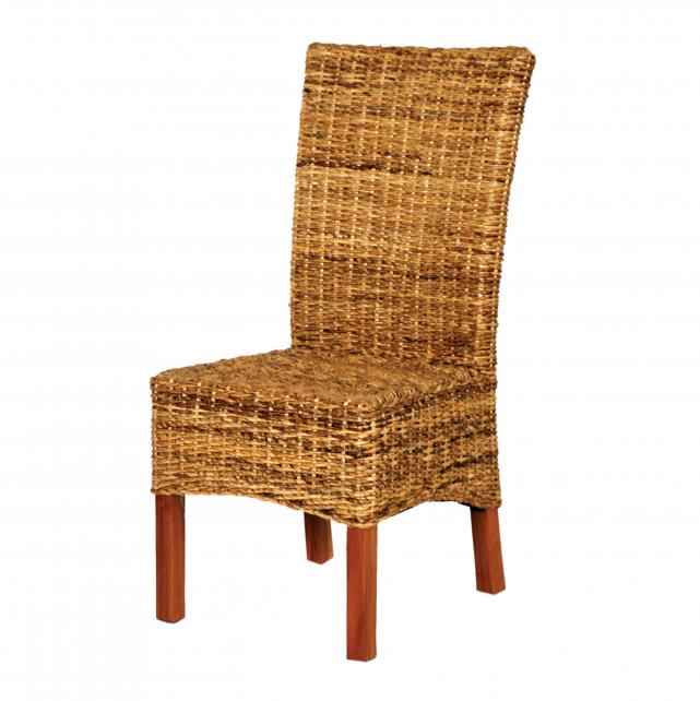 Abaca Dining Chair with Wooden Frame - IraMura.com